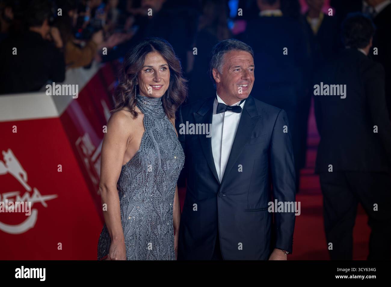 ROME, ITALY - OCTOBER 15, 2025: Agnese Landini and Matteo Renzi attend ...