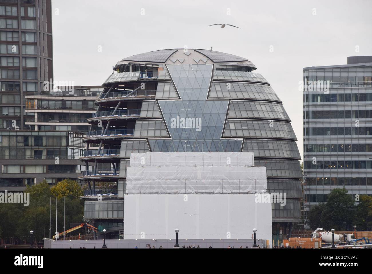 London, England, UK. 17th Oct, 2025. Parts of the former City Hall ...