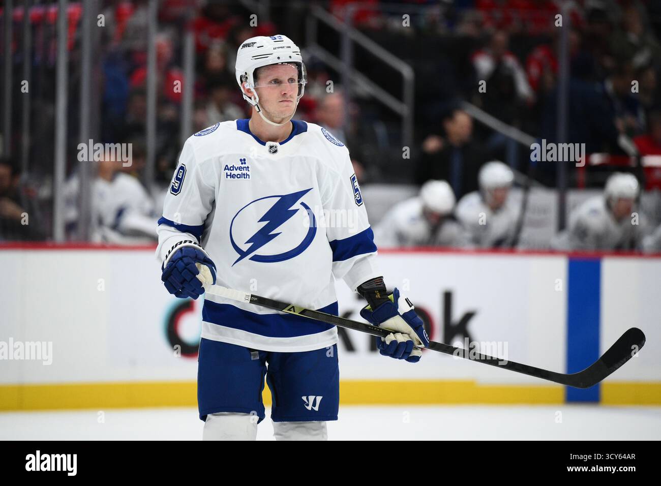 Tampa Bay Lightning center Jake Guentzel (59) in action during the ...