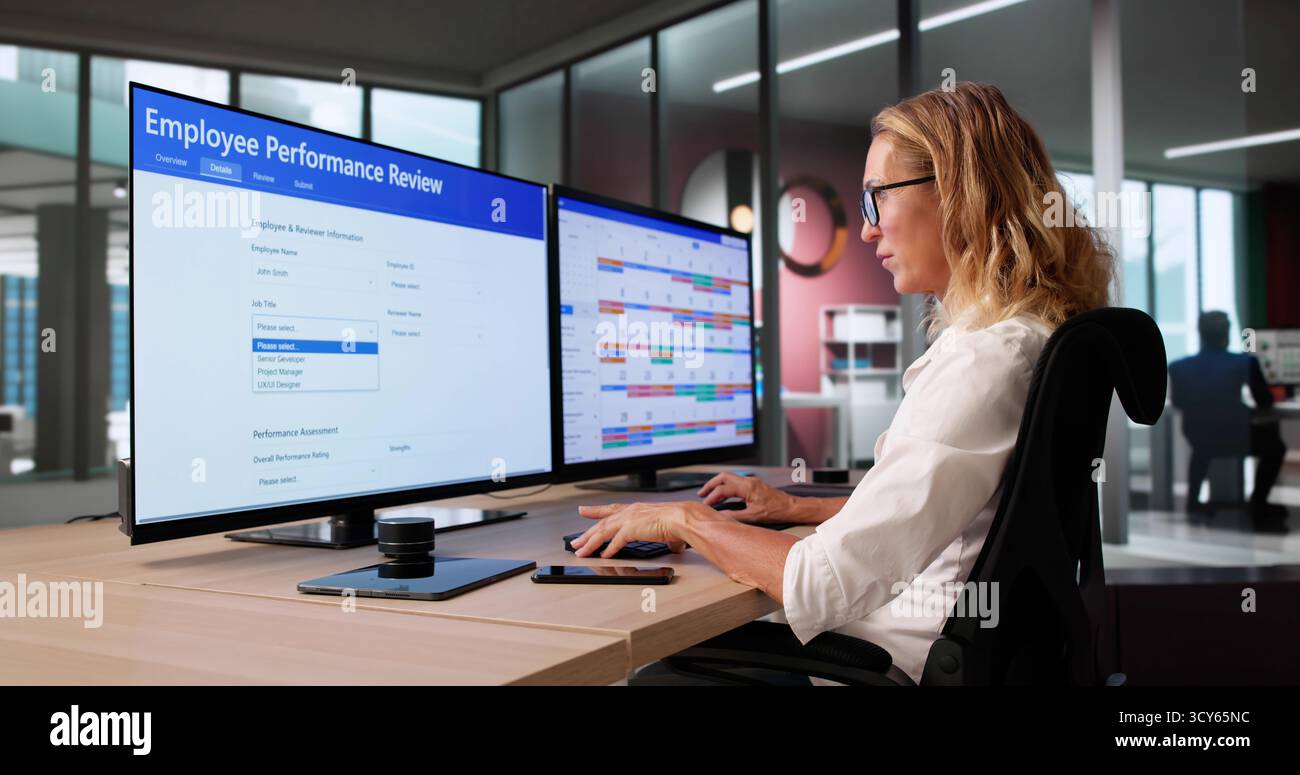 Employee Performance Feedback Rating Survey Online Form Stock Photo - Alamy