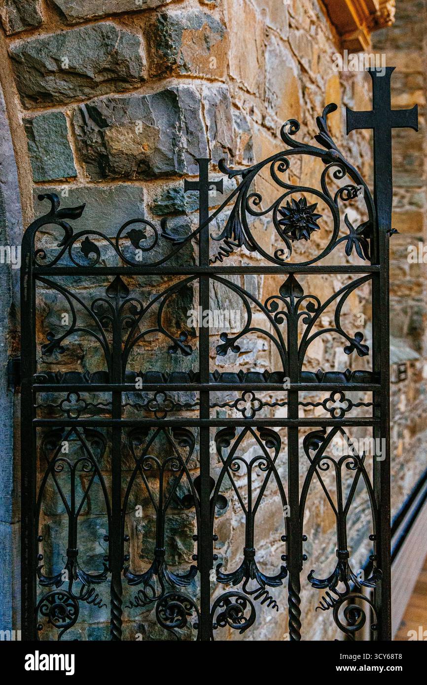 Irish heritage gothic metalwork architecture Stock Photo - Alamy