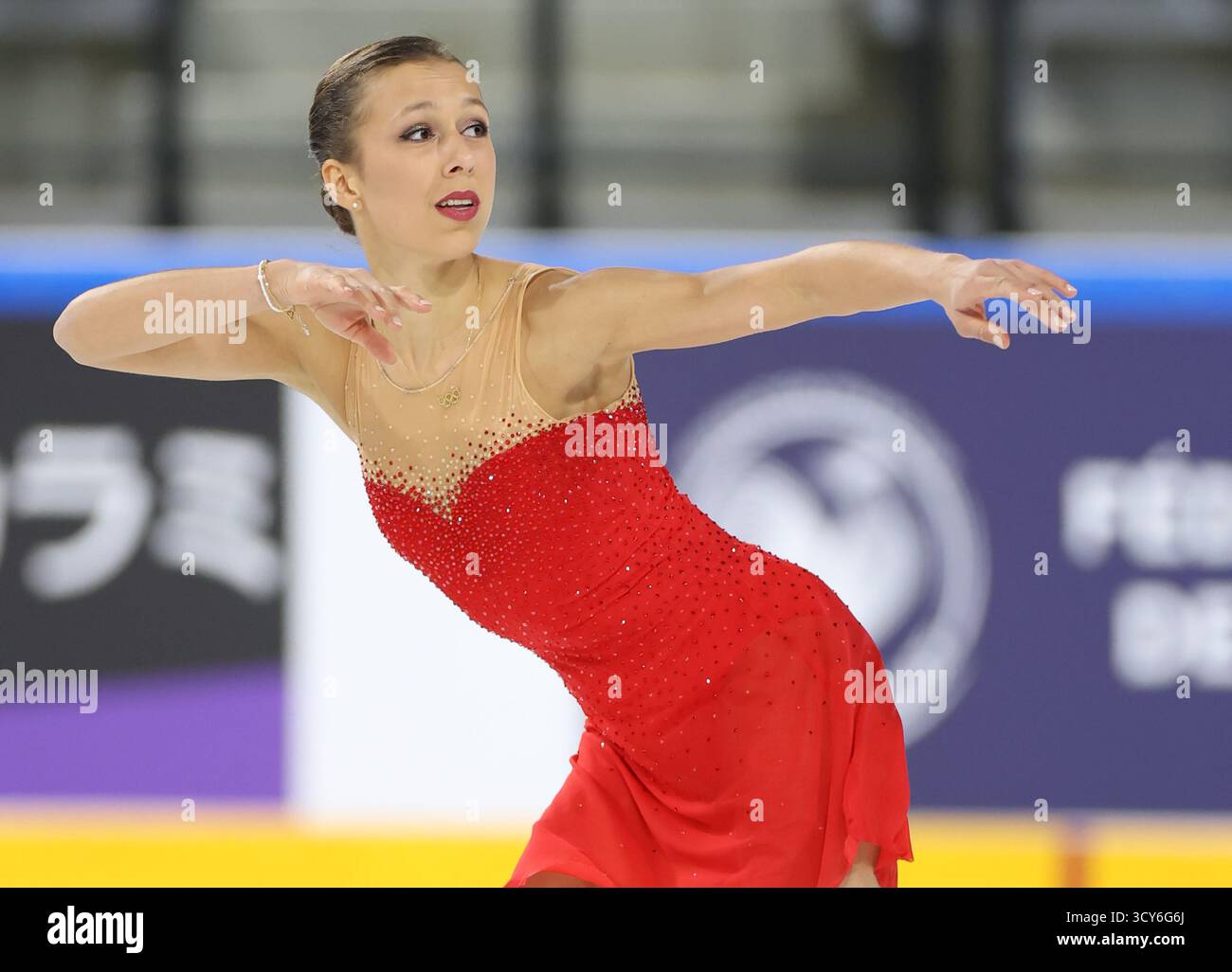 Livia KAISER of Switzerland performs during Women's Short Program (SP ...