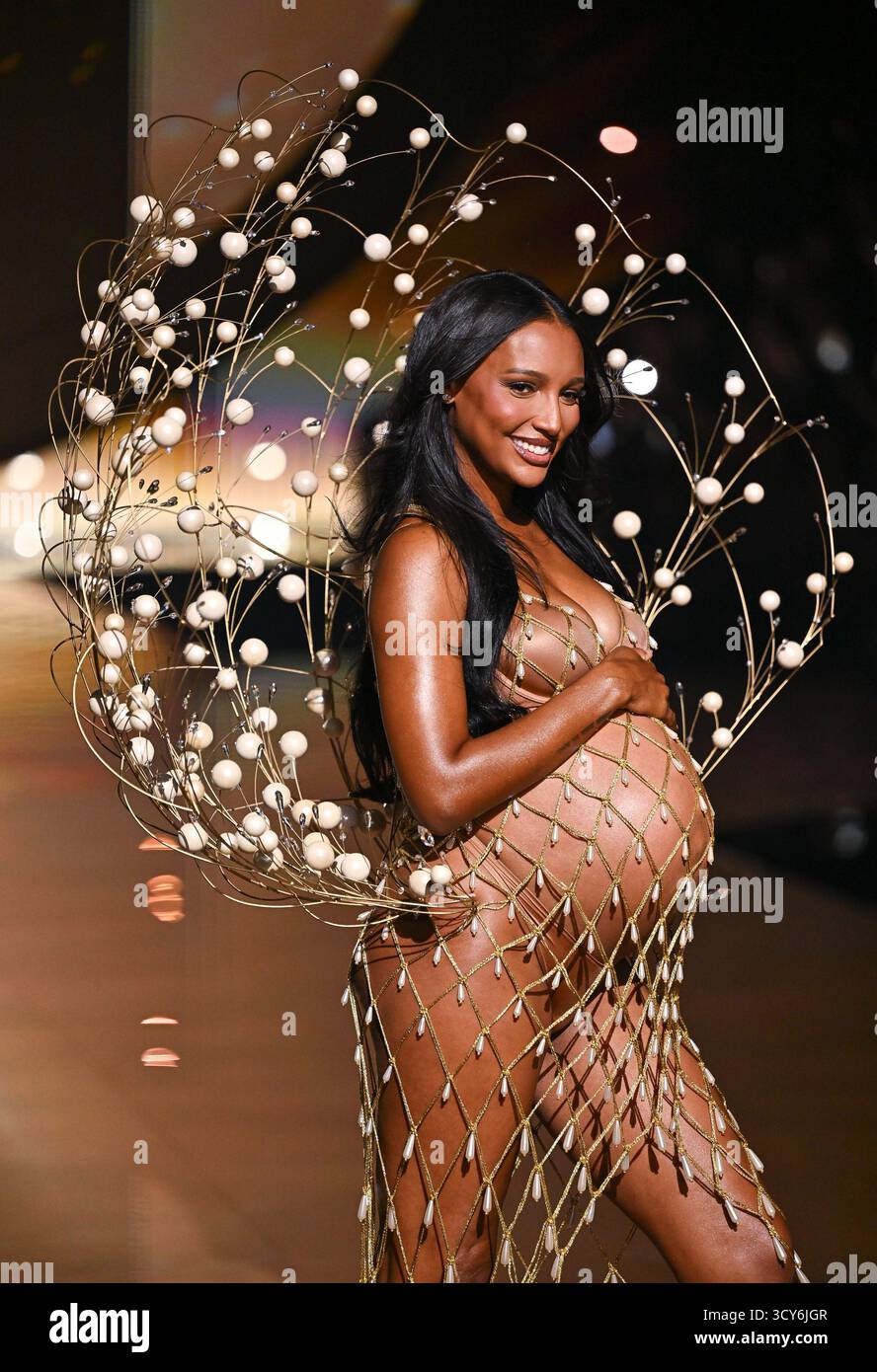 Jasmine Tookes walks the runway during the Victoria's Secret Fashion Show on Wednesday, Oct. 15 ...