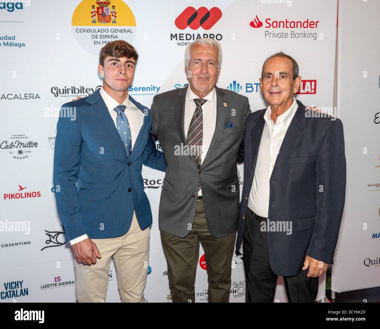 CORAL GABLES, FL - OCT 16: Alejandro Matilla, Carlos Matilla and Pablo ...