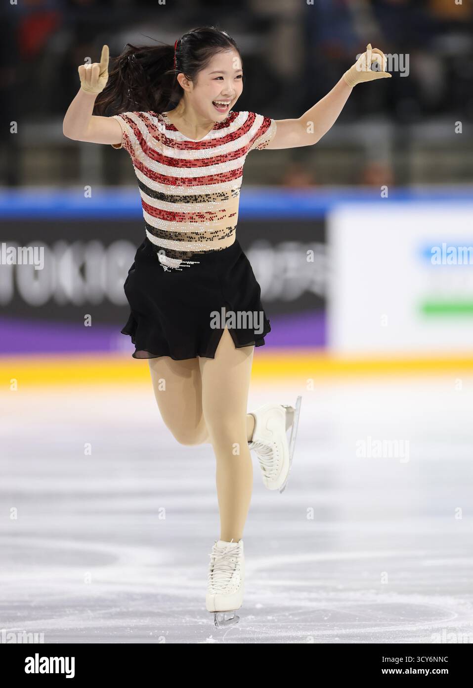Ami NAKAI of Japan performs during Women's Short Program (SP) in ISU Figure Skating Grand Prix ...