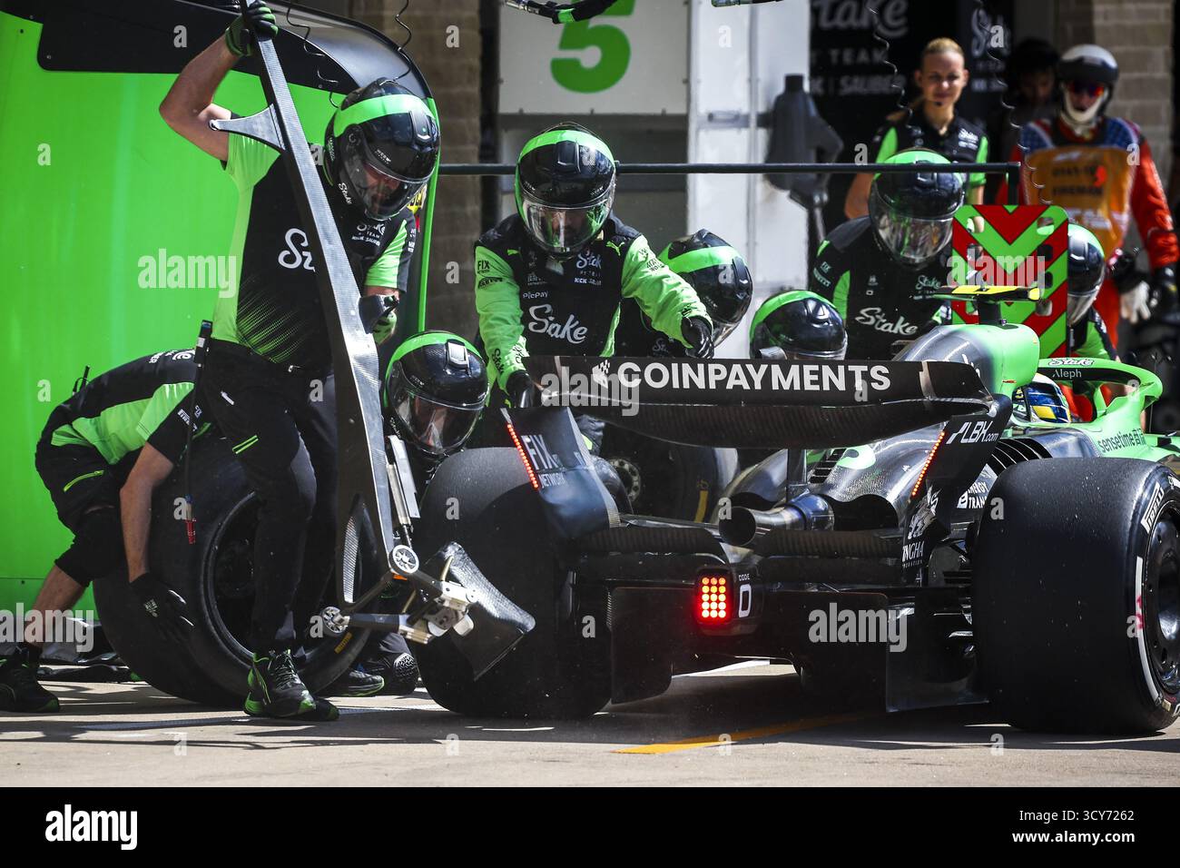 Stake F1 Team Kick, mechanic, mecanicien, mechanics, pitstop training during the 2025 Formula 1 ...