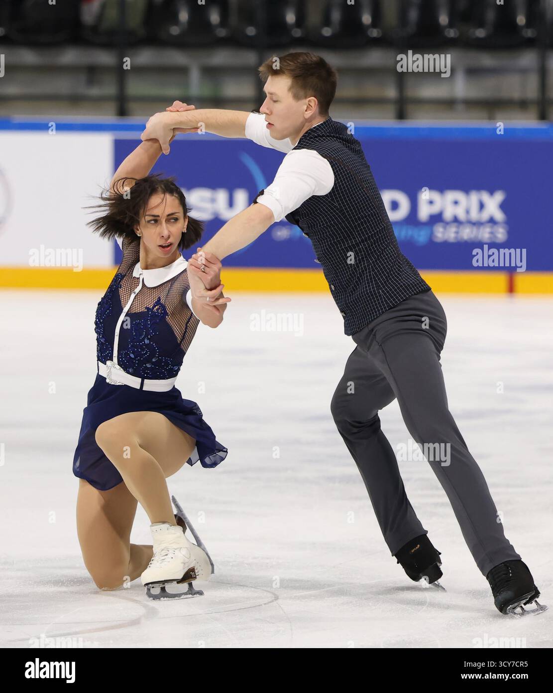 Camille KOVALEV and Pavel KOVALEV of France perform during Pairs Short ...