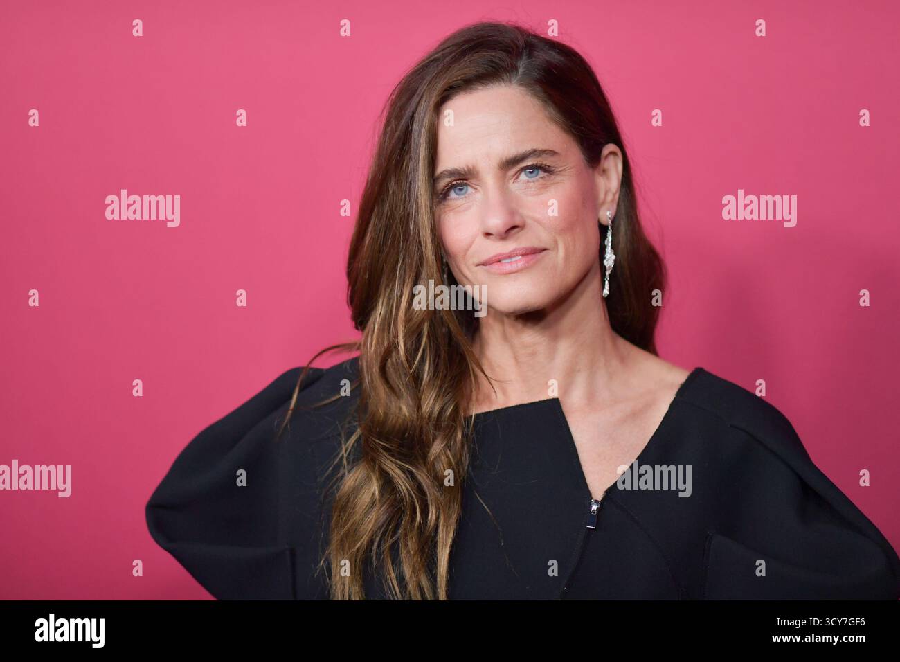 Amanda Peet arrives at the premiere of "All's Fair" on Thursday, Oct ...