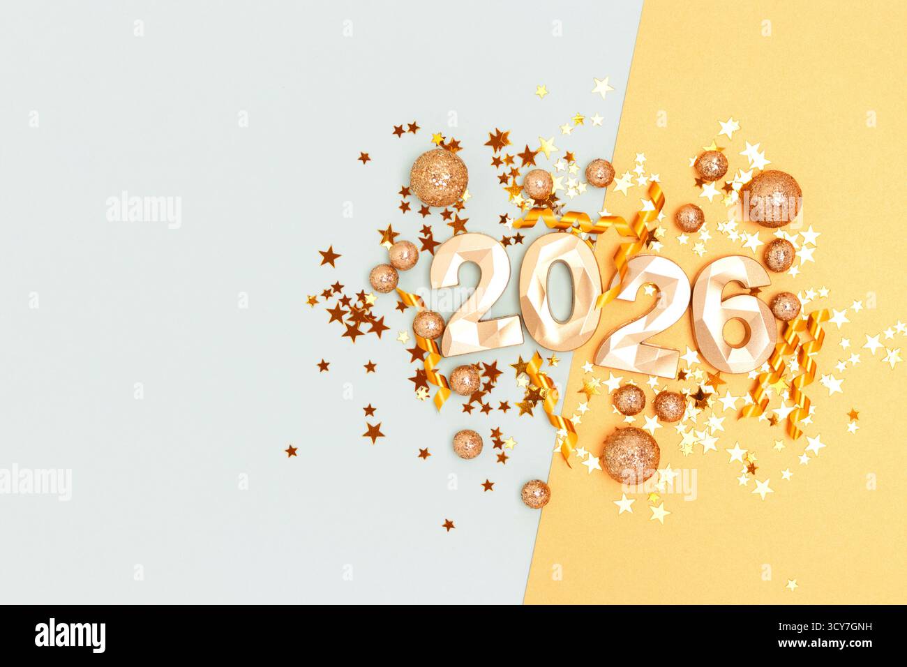 Glowing numbers 2026 in hi-res stock photography and images - Alamy