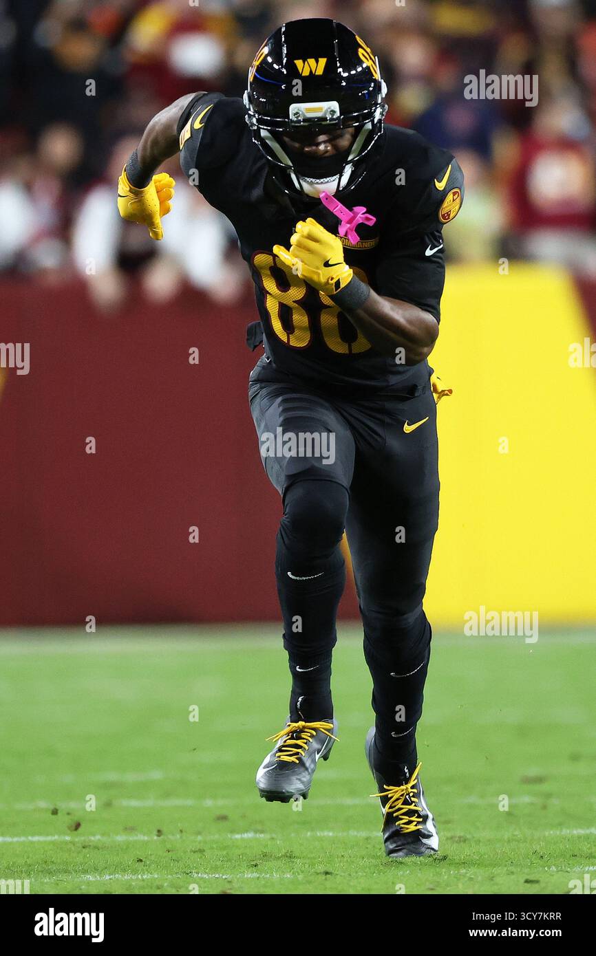 Washington Commanders wide receiver Ja'Corey Brooks (88) runs a route ...