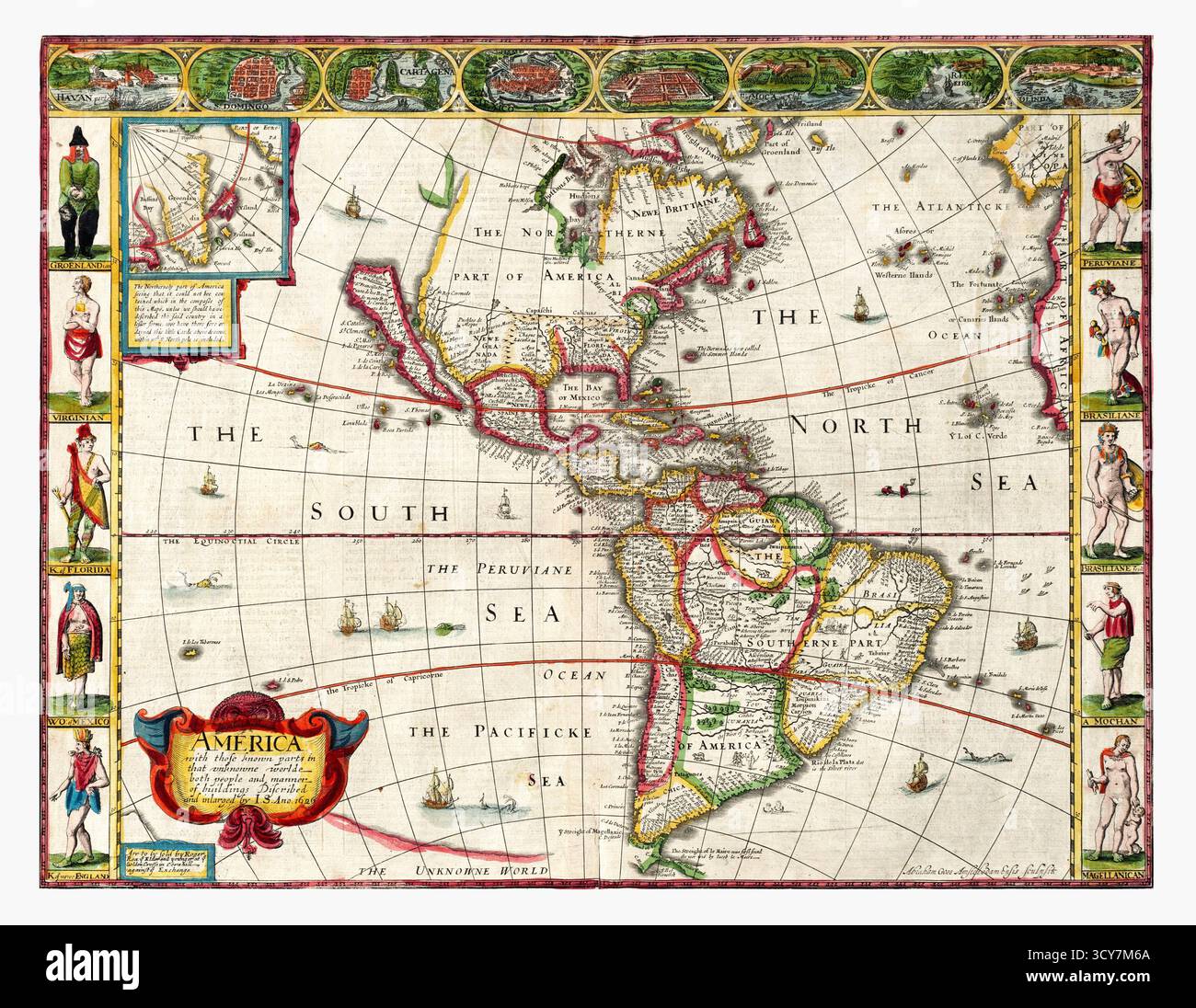 America map 16th Cut Out Stock Images & Pictures - Alamy