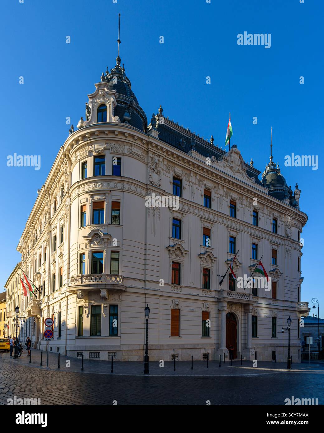 The reconstructed former Red Cross building in the Buda Castle District ...