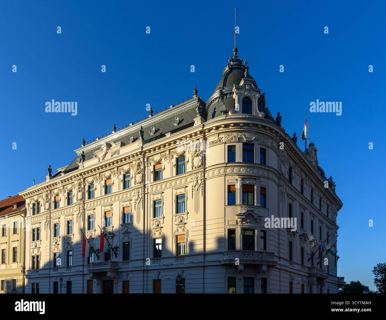 The reconstructed former Red Cross building in the Buda Castle District ...