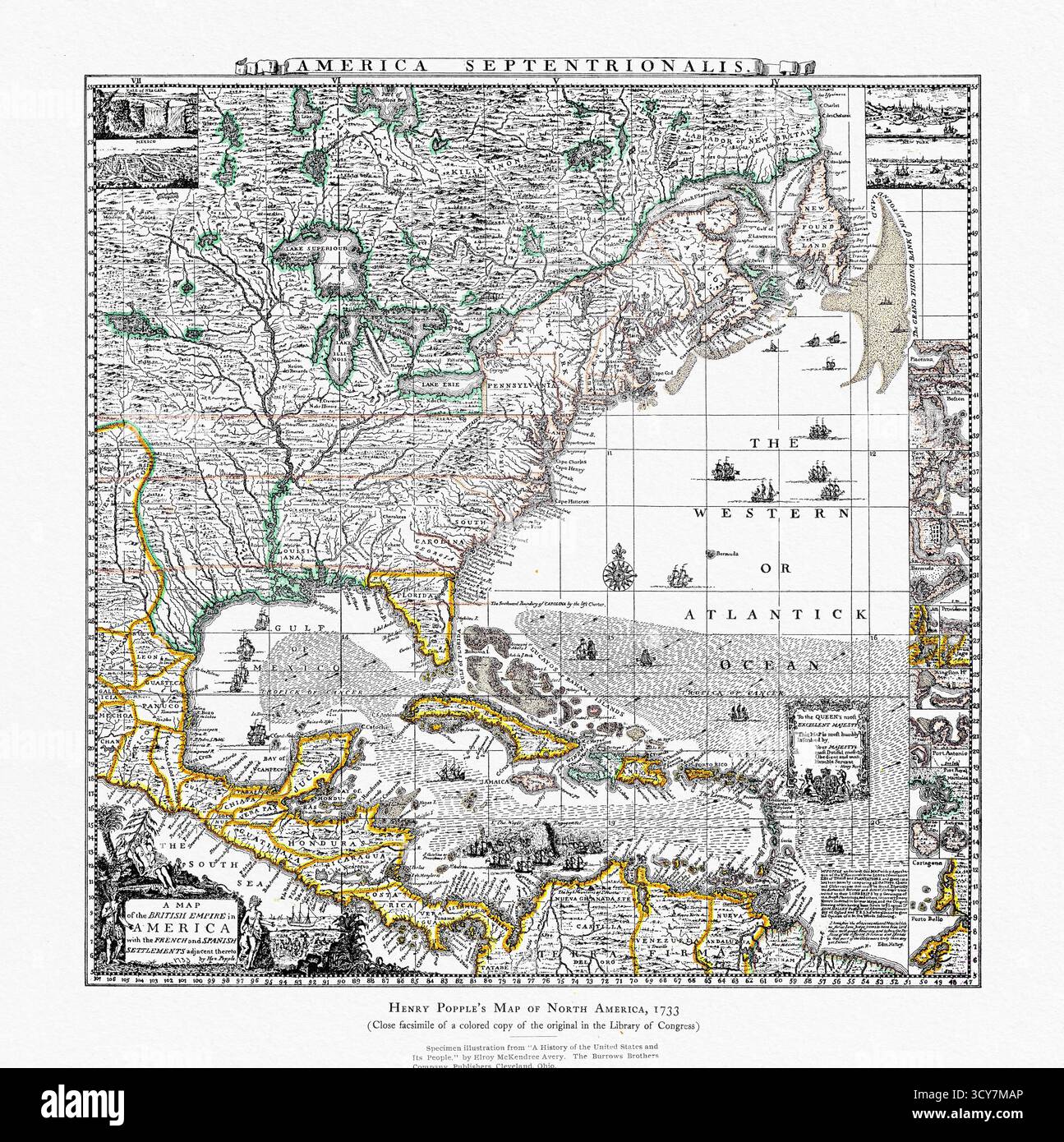 A Map of the British Empire in America with French and Spanish ...