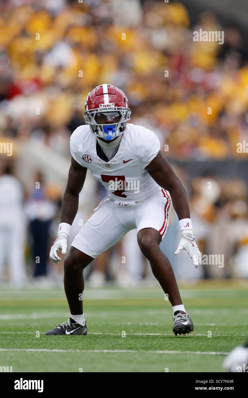 COLUMBIA, MO - OCTOBER 11: Dashawn Jones #7 of the Alabama Crimson Tide ...