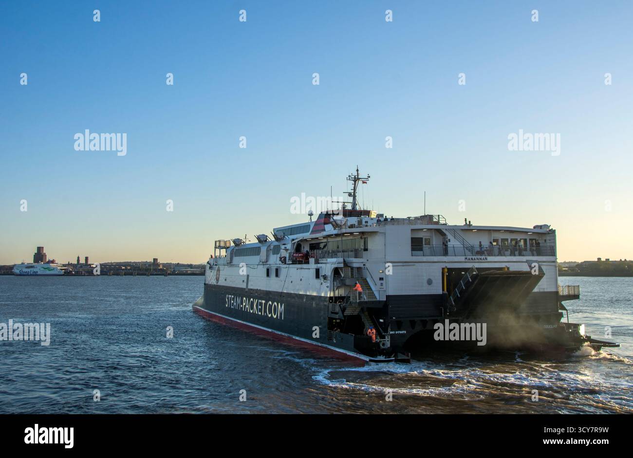 Ferry Manannan arrived in Isle of Man Ferry Terminal by Steam Packet ...
