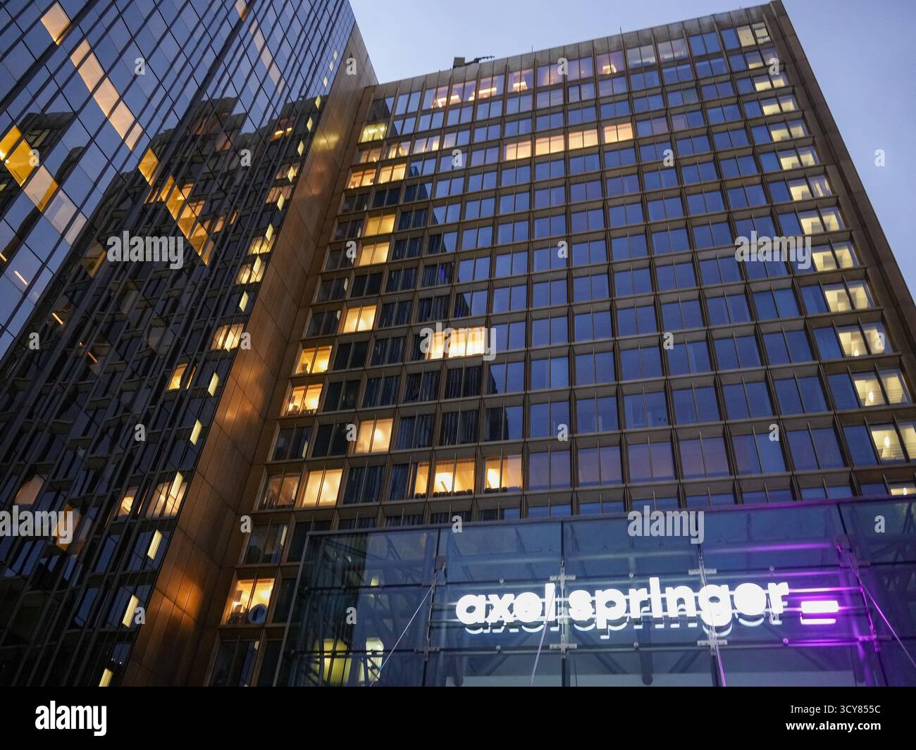 Berlin, Germany. 17th Oct, 2025. The entrance to one of Axel Springer ...