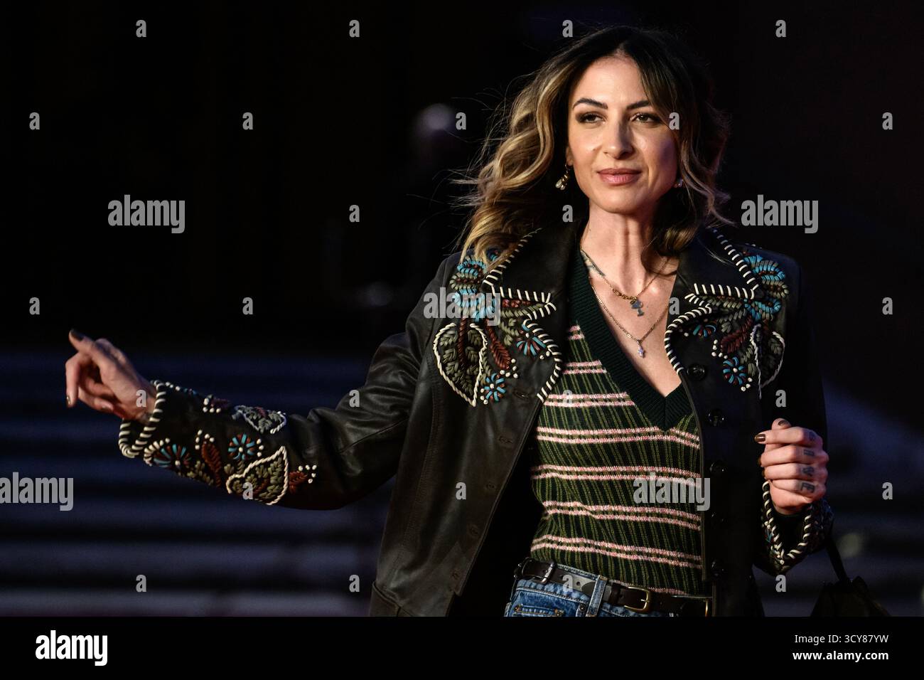 Rome, Italy. 17th Oct, 2025. Ema Stokholma attends the 'Sandokan' red ...