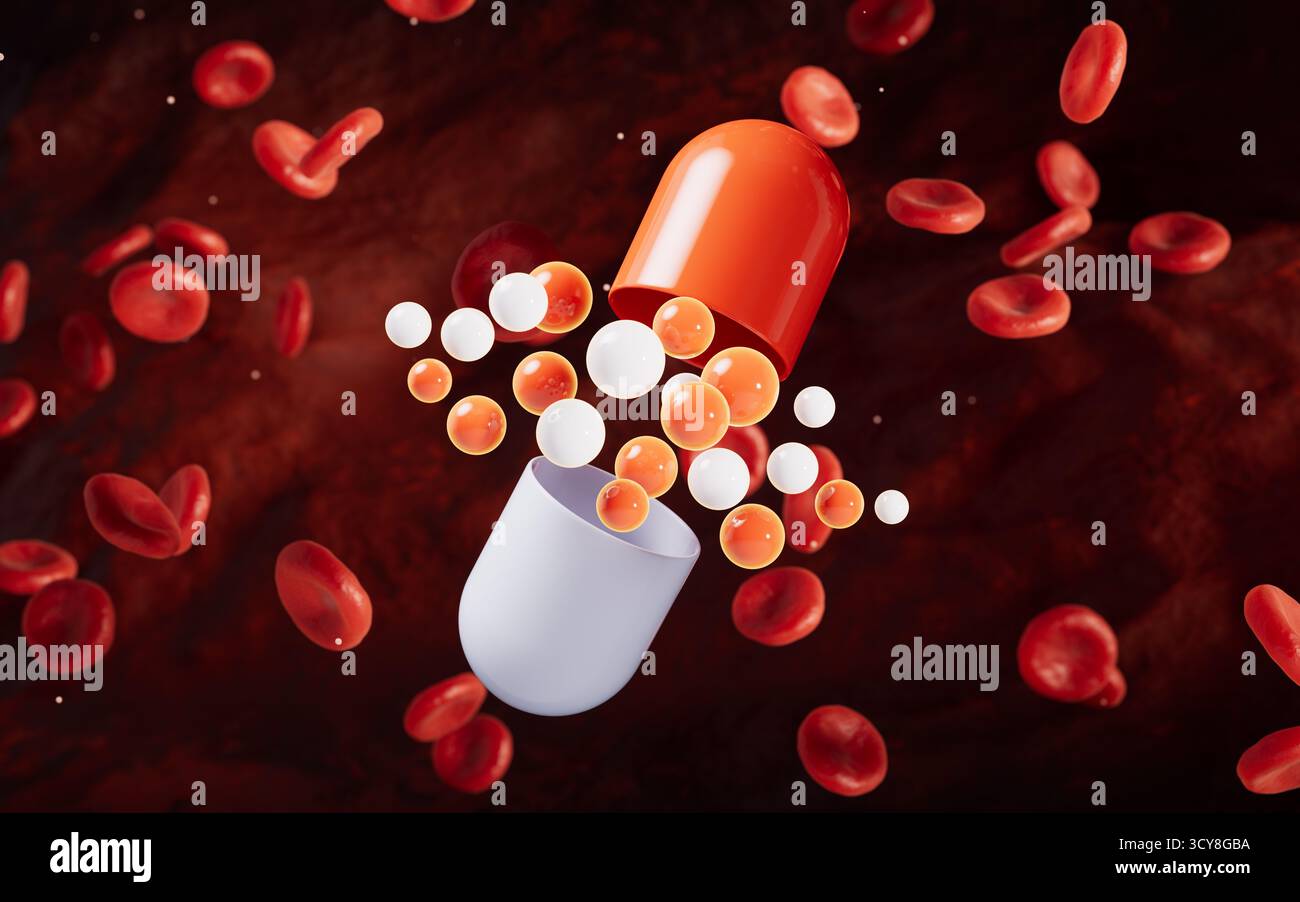 Capsule blood cells 3d hi-res stock photography and images - Alamy