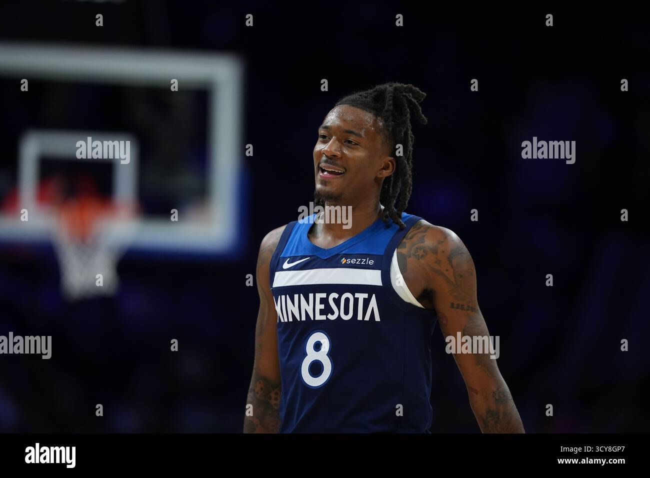 Minnesota Timberwolves' Bones Hyland plays during a preseason NBA ...