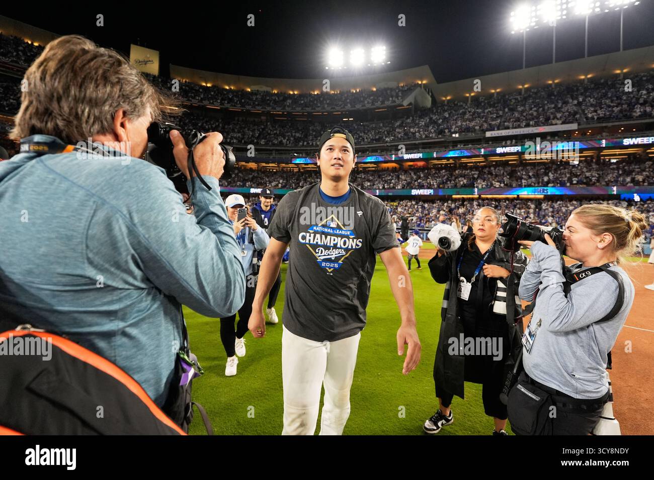 Los Angeles Dodgers' Shohei Ohtani celebrates after their win against ...