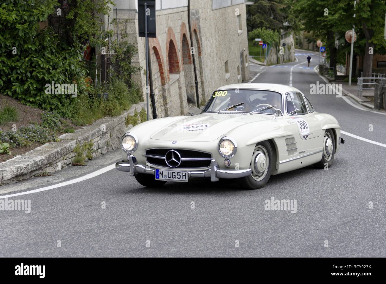 No.390, Mercedes-Benz 300SL W 198, model year 1955, White Mercedes ...