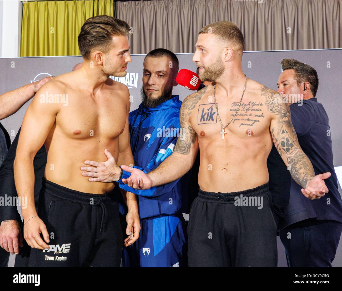 17.10.2025. Essen. BILD-Promi-Boxen Fame Fighting 3. Wiegen der ...