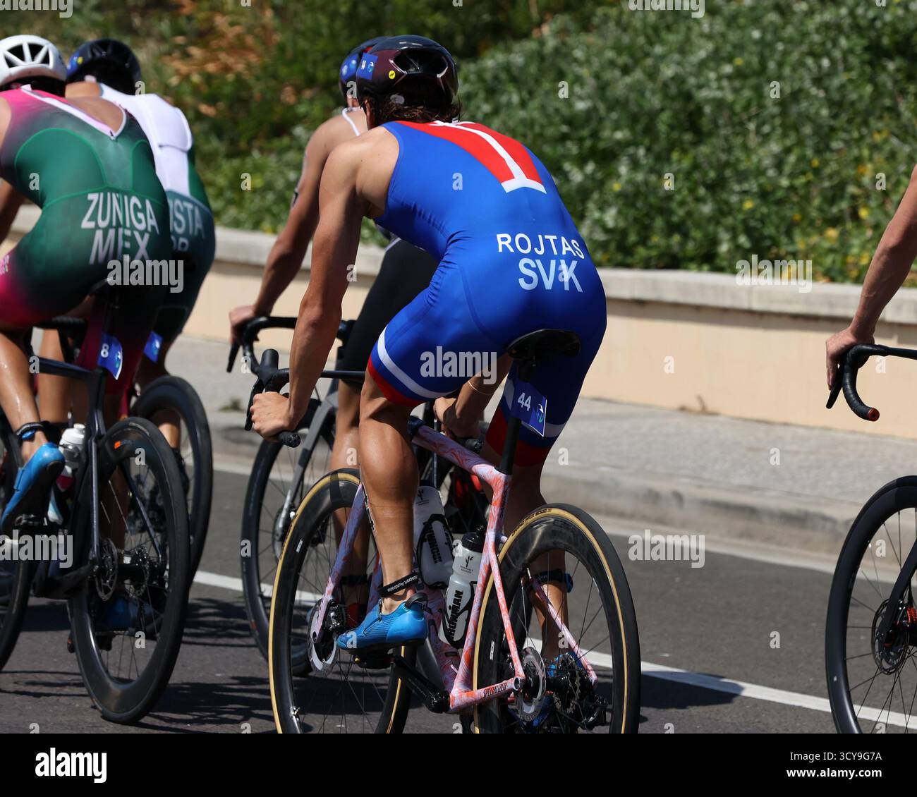 Peter Rojtas, of Slovakia, at the U23 2025 World Triathlon Championship ...