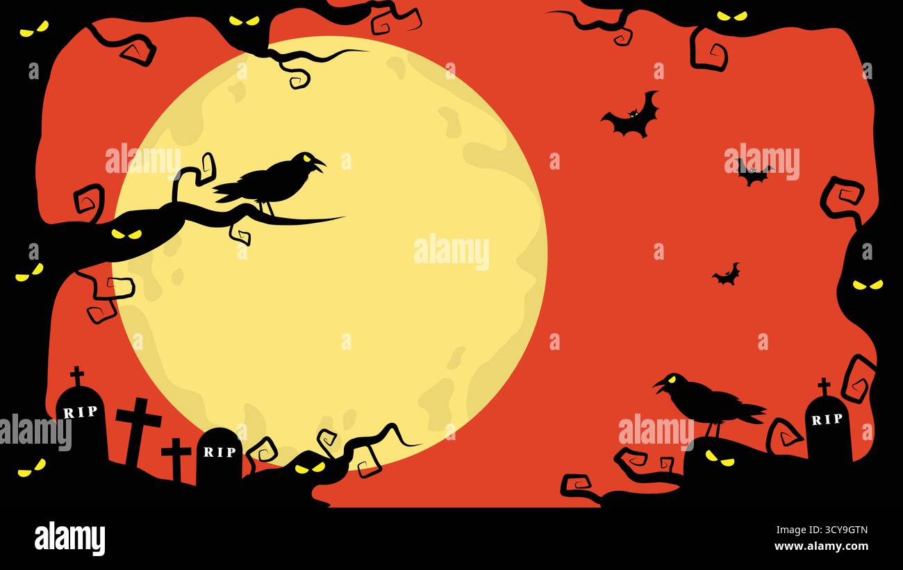 Silhouette crow on dead Stock Vector Images - Alamy