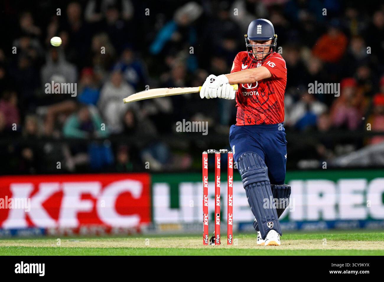 England's Sam Curran bats during the T20 cricket international between ...