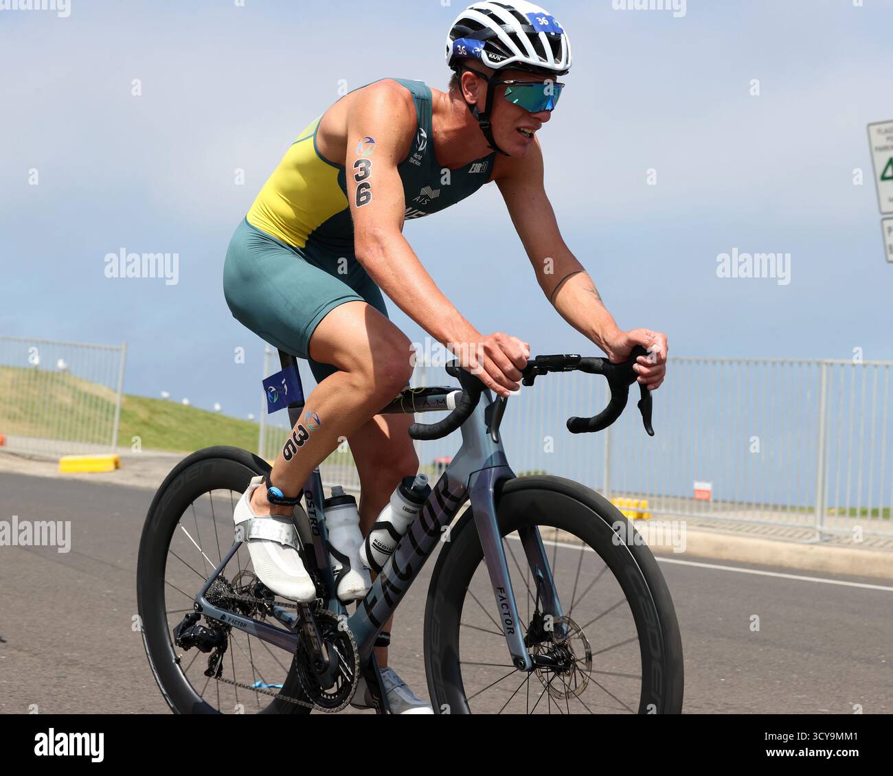 Toby Powers, of Australia, at the U23 2025 World Triathlon Championship ...