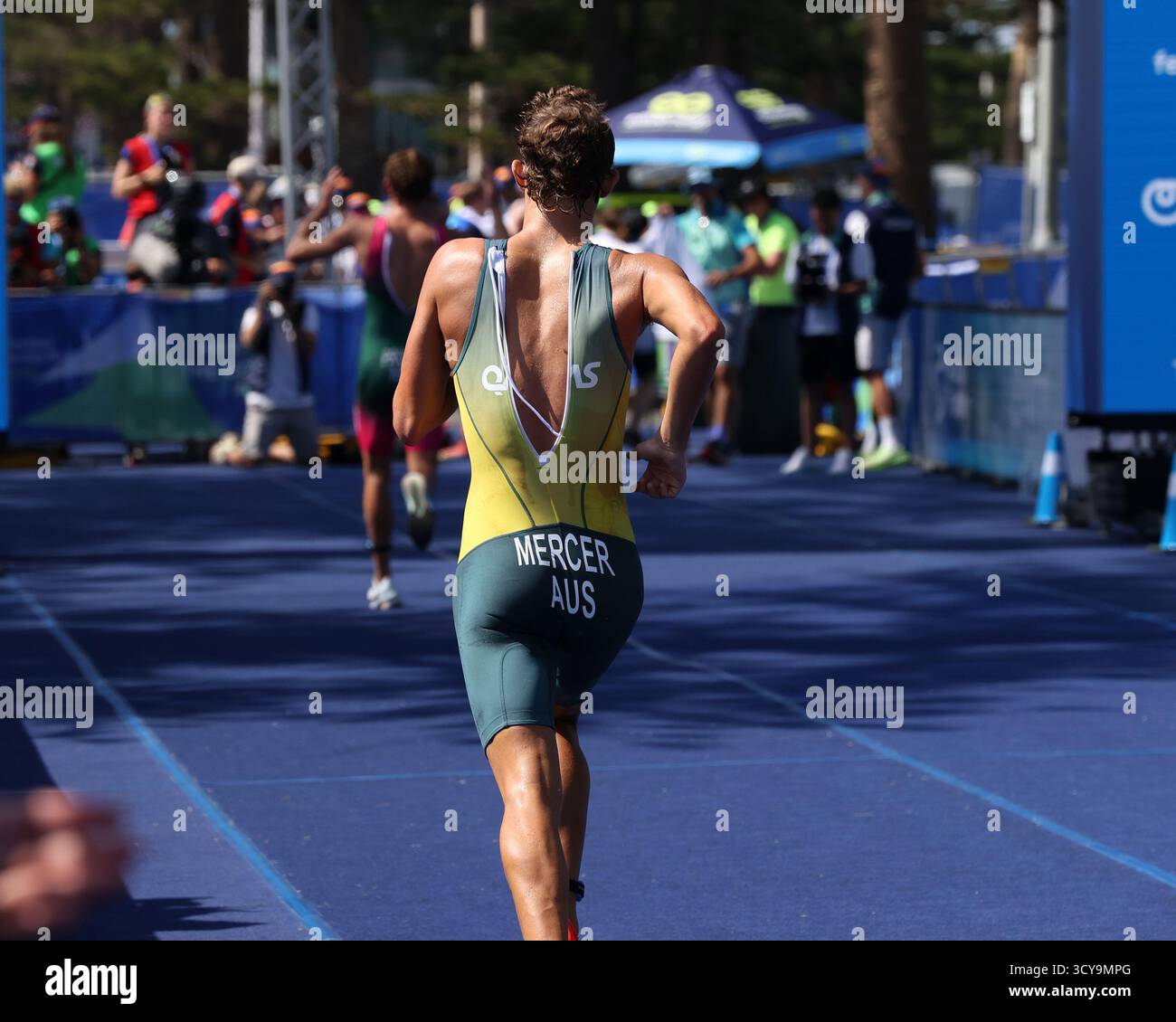 Brayden Mercer, of Australia, at the U23 2025 World Triathlon ...