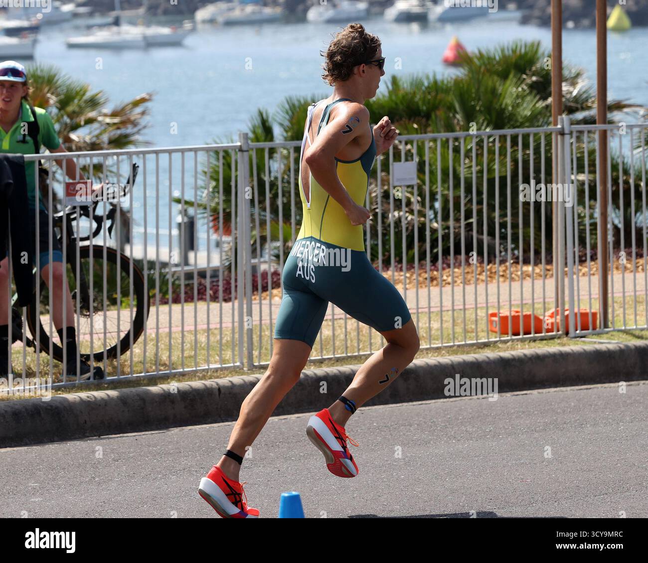 Brayden Mercer, of Australia, at the U23 2025 World Triathlon ...