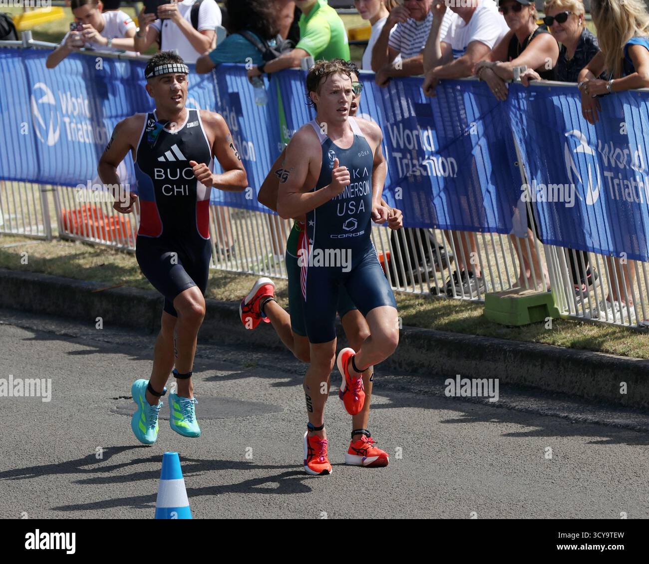 Reese Vannerson, right, of Sugar Land, TX, at the U23 2025 World ...