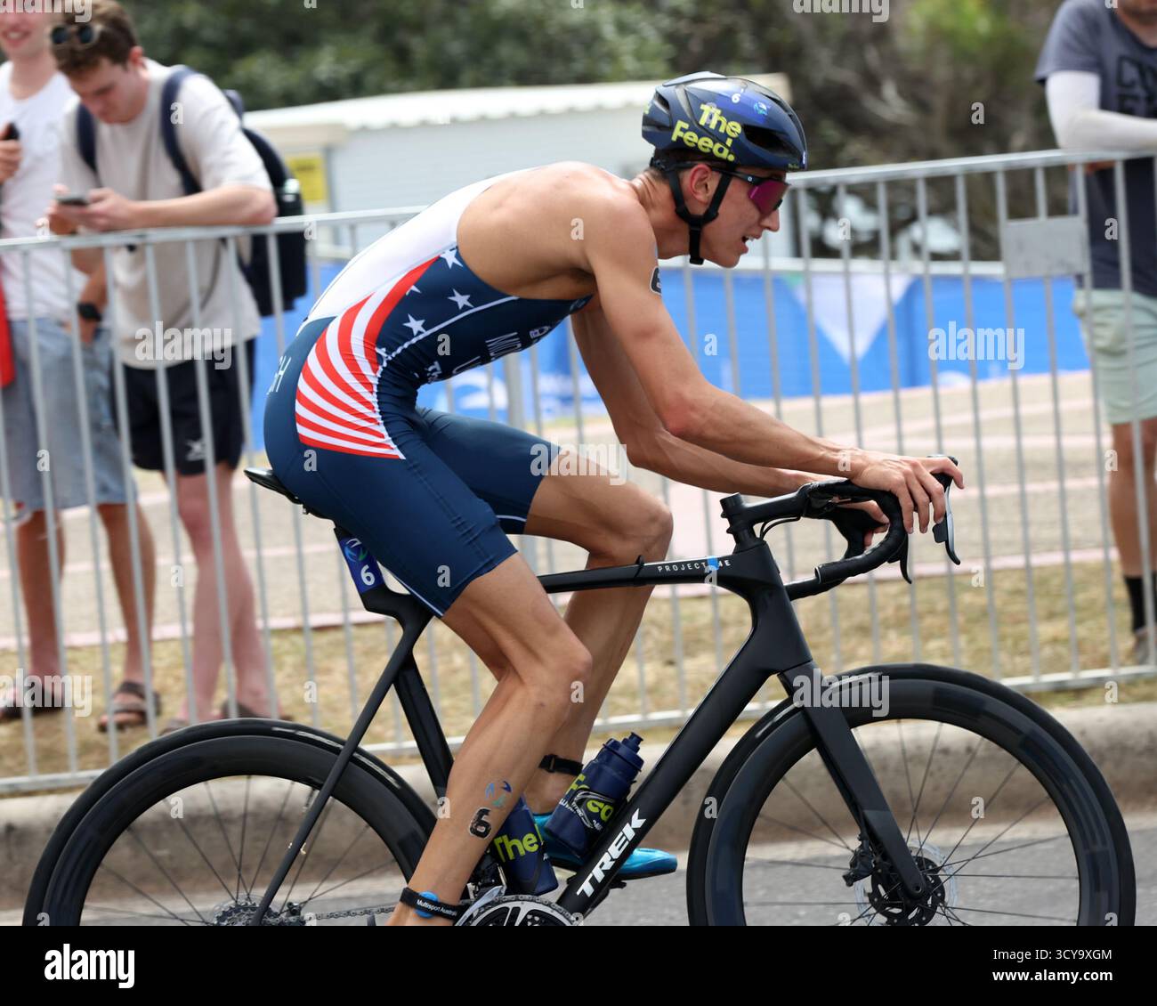 Sullivan Middaugh, of EagleVail, CO, at the U23 2025 World Triathlon ...