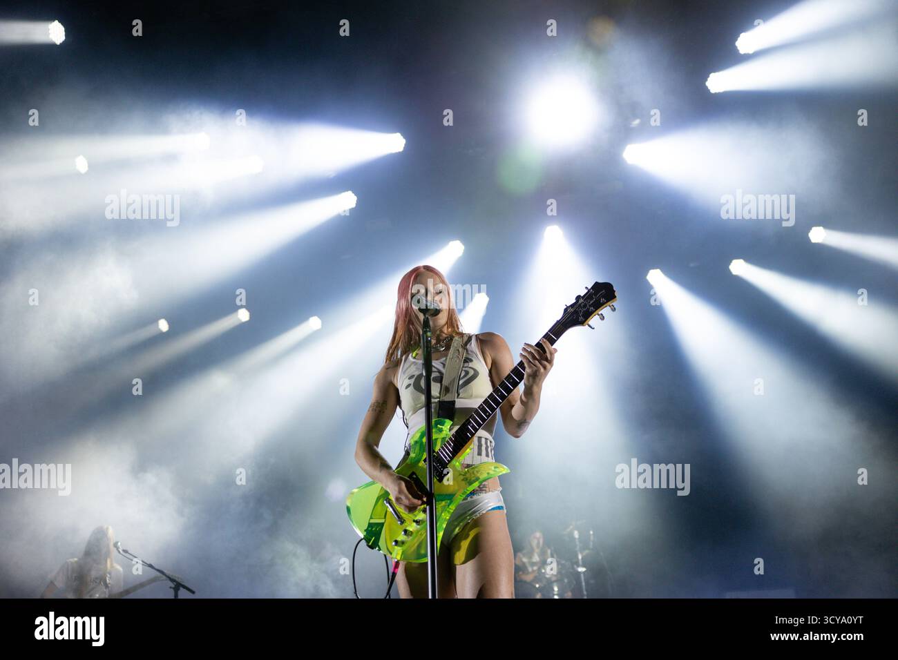Hester Chambers, from left, Henry Holmes, and Rhian Teasdale of Wet Leg ...