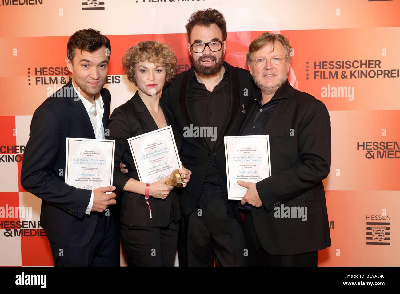 Nils Strunk, Lisa Wagner, Jan Schomburg und Justus von Dohnanyi bei der ...