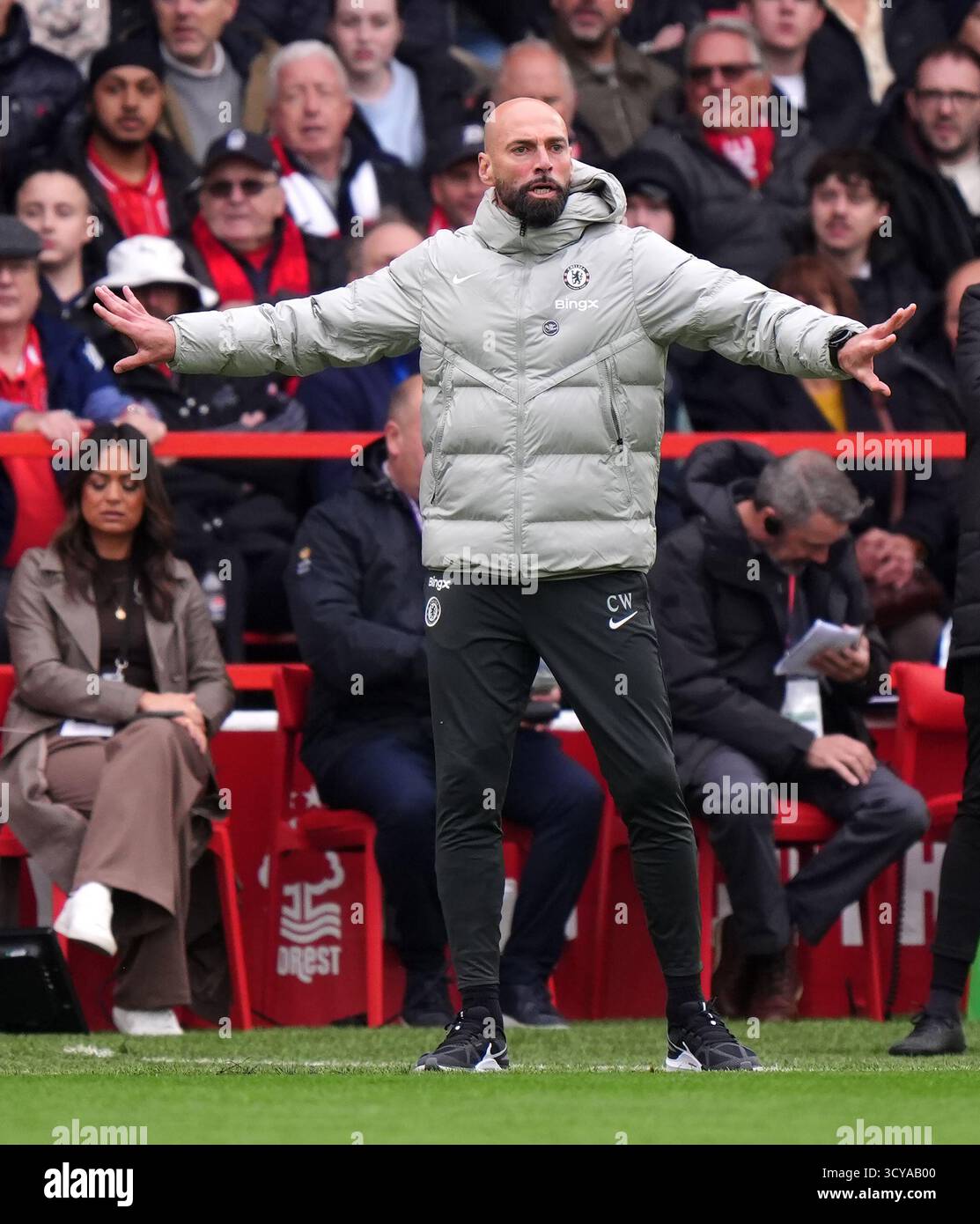 Chelsea assistant coach Willy Caballero on the touchline during the ...