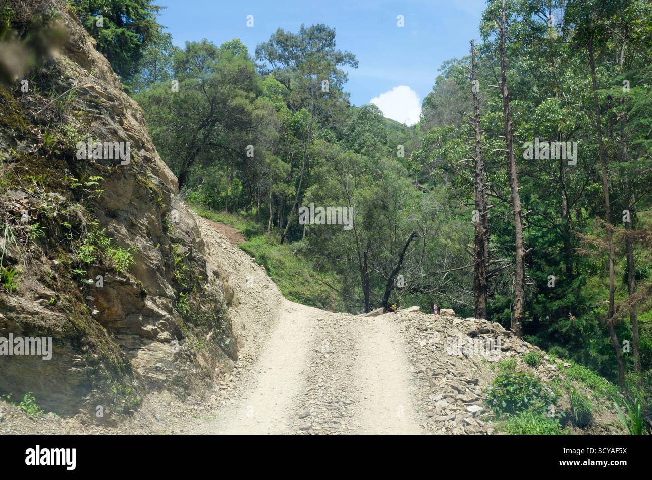Rocky road in Hatu Builico village towards the Mount Ramelau hiking ...