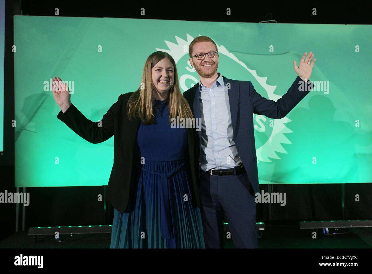 Edinburgh Scotland, UK 18 October 2025. Co-leaders of the Scottish ...