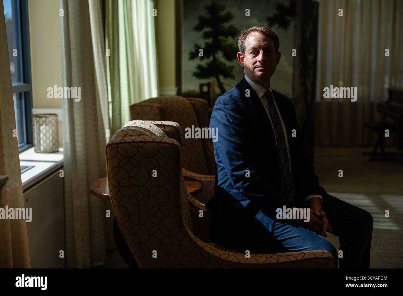 Rob Liebreich, CEO of Goodwin Living, poses for a portrait at Goodwin ...