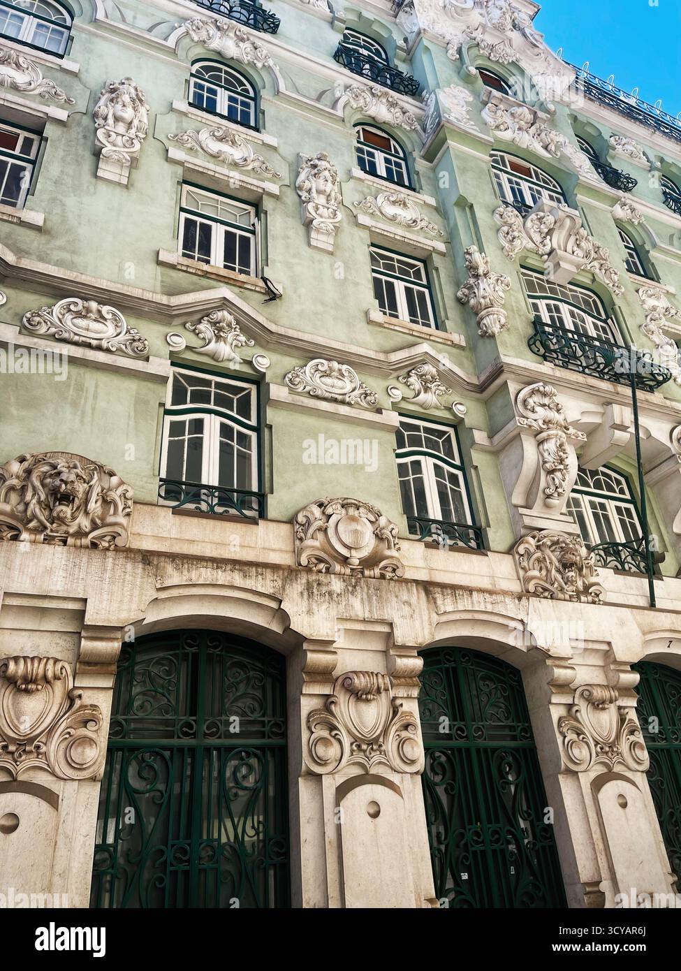Lisbon, Portugal - September 28, 2025: Elegant Lisbon building features ...