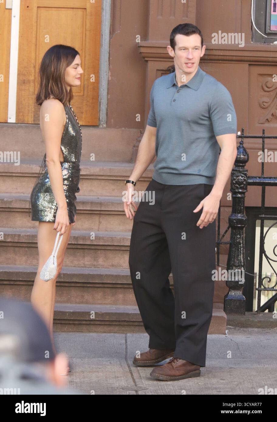 October 17 2025 Monica Barbaro, Callum Turner, filmimg on location for ...