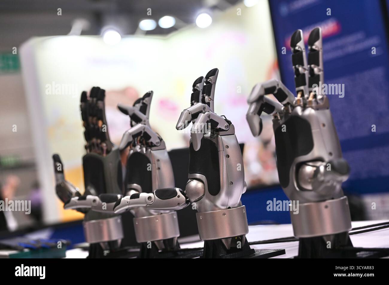 China’s Robotic arm display at AsiaWorld-Expo on October 18, 2025 in ...