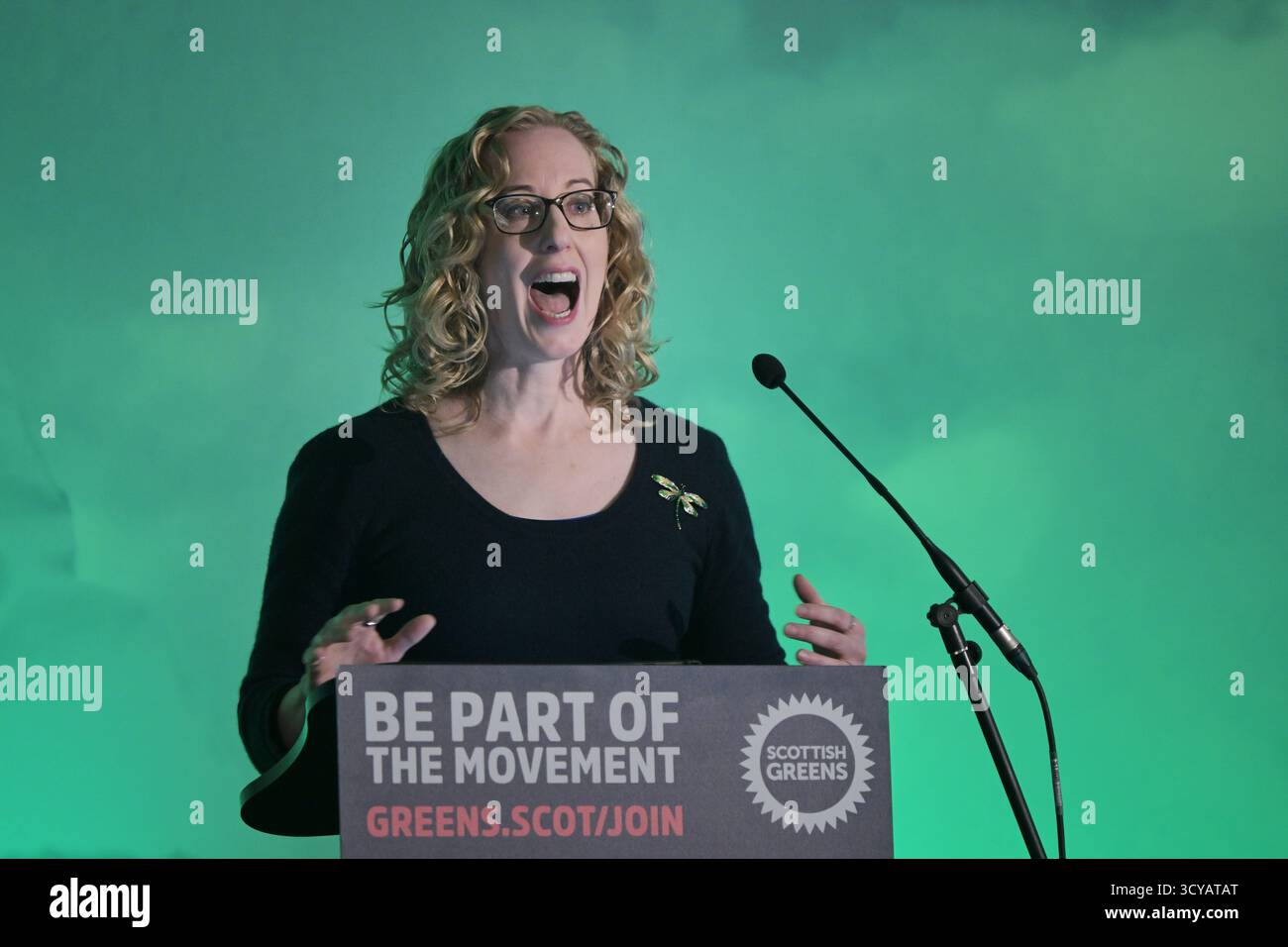 Edinburgh Scotland, UK 18 October 2025. Scottish Green Party Lorna ...