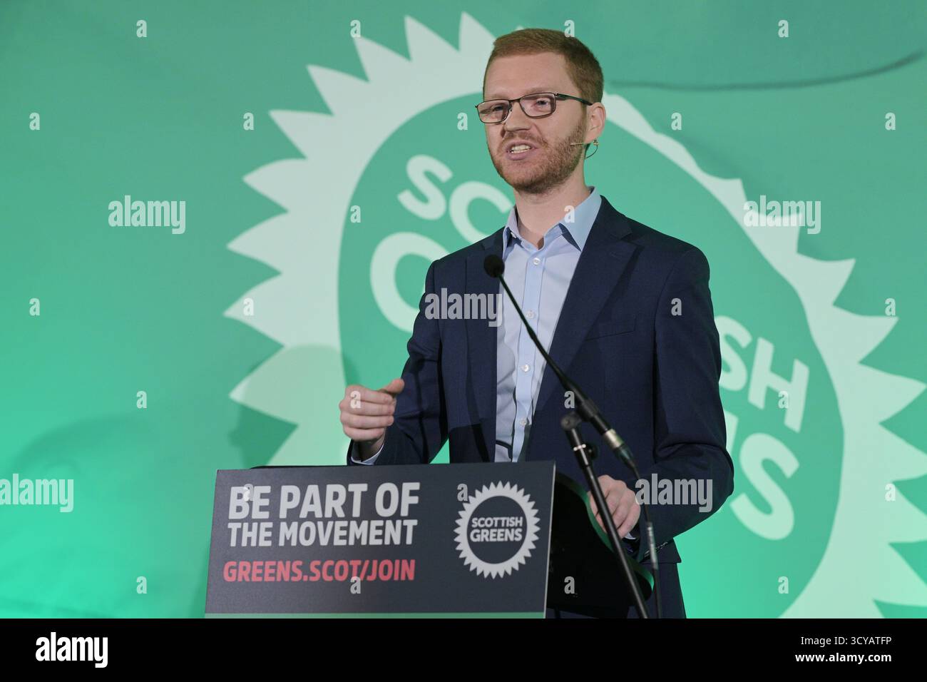 Edinburgh Scotland, UK 18 October 2025. Co-leader of the Scottish Green ...