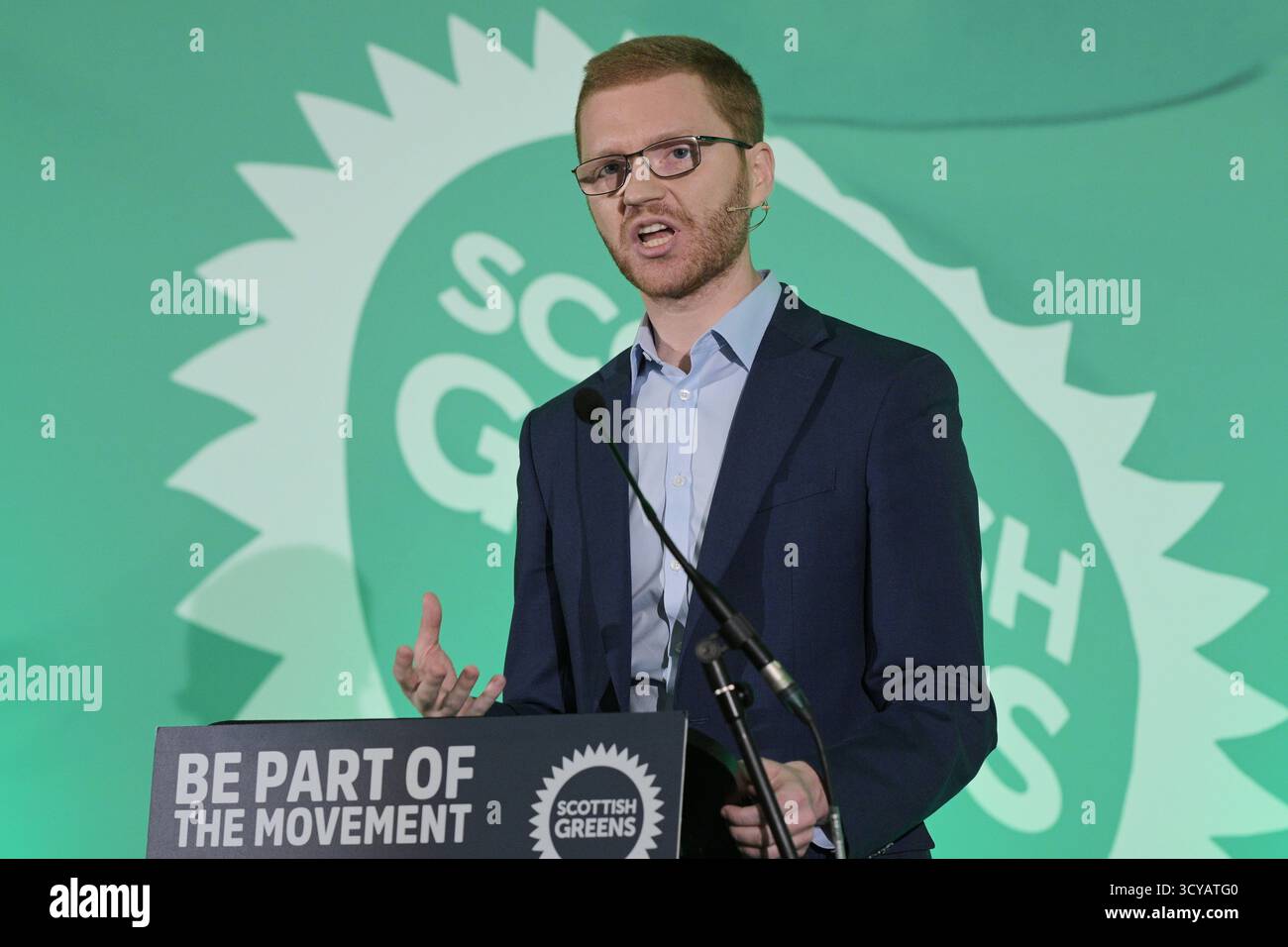 Edinburgh Scotland, UK 18 October 2025. Co-leader of the Scottish Green ...