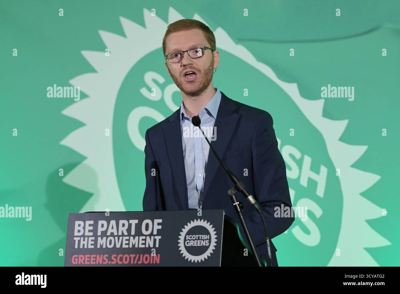 Edinburgh Scotland, UK 18 October 2025. Co-leader of the Scottish Green ...