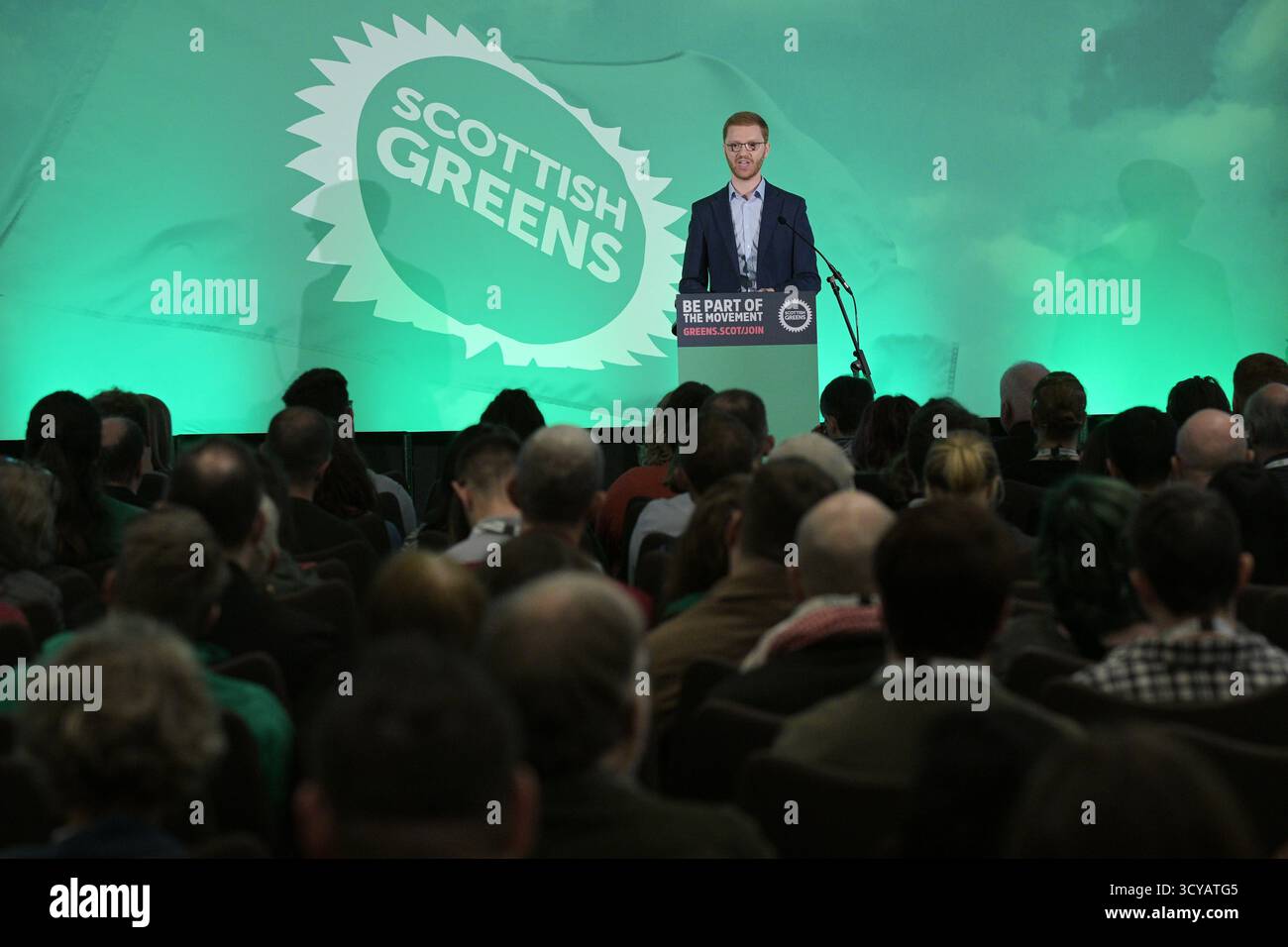 Edinburgh Scotland, UK 18 October 2025. Co-leader of the Scottish Green ...