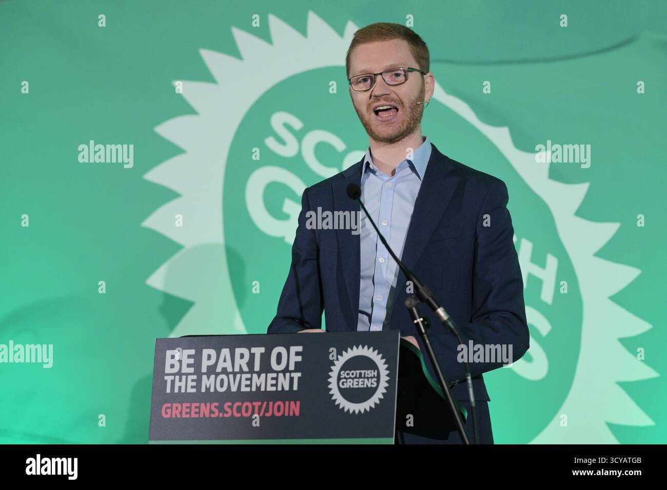 Edinburgh Scotland, UK 18 October 2025. Co-leader of the Scottish Green ...